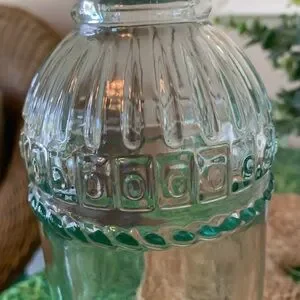 Accents | Blue Green Clear Glass Bottle Euc | Poshmark